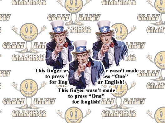 Uncle Sam Middle Finger Sticker | Crazy Happy Graphics